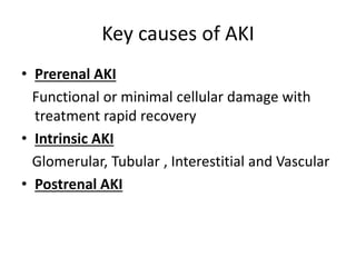 aki acute kidney injury causes pathogenesis clinical features and ...