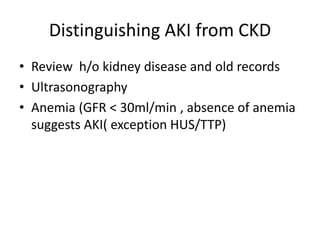 aki acute kidney injury causes pathogenesis clinical features and ...