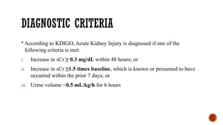 Acute kidney injury, PATHOGENESIS, CLINICAL FEATURES | PPTX