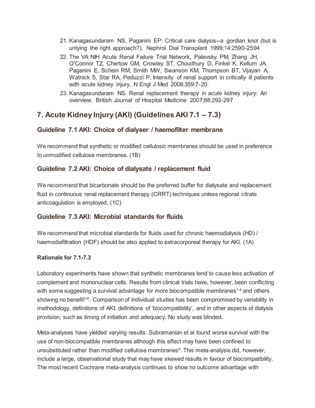 Acute kidney injury asa guidelines | DOCX | Blood Disorders | Diseases ...