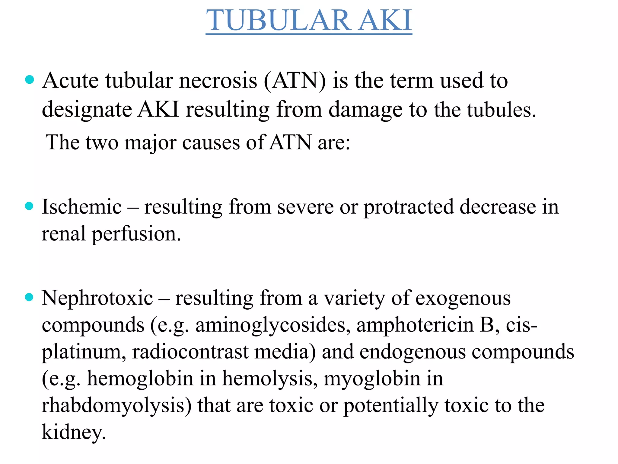 Acute kidney injury defnition, causes, | PPTX