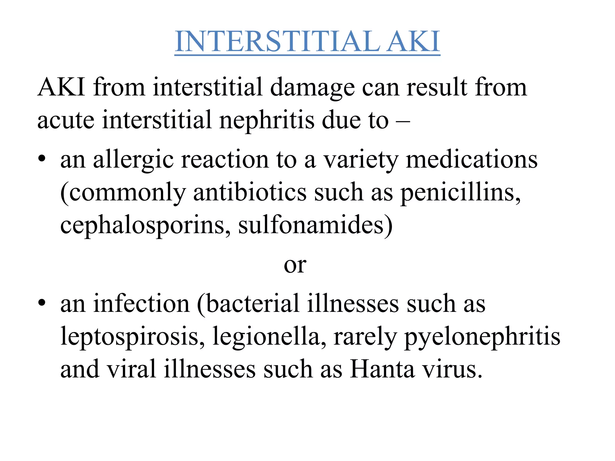 Acute kidney injury defnition, causes, | PPTX | Blood Disorders ...