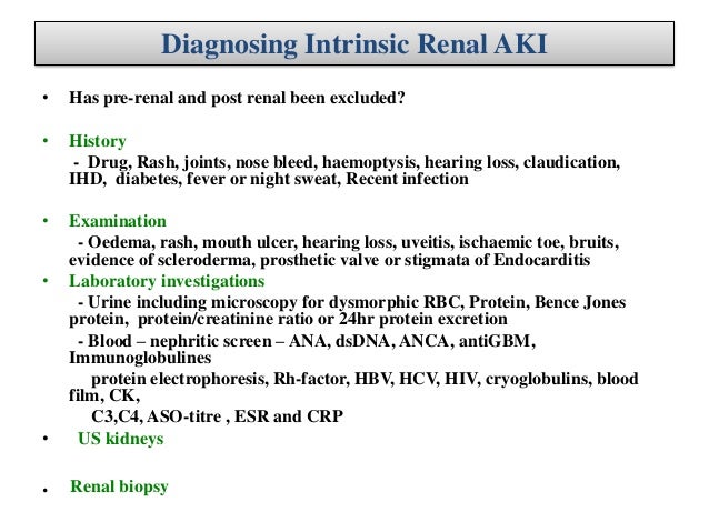 Acute kidney injury (aki)