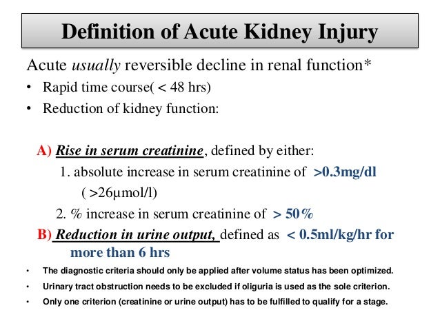 Acute kidney injury (aki)