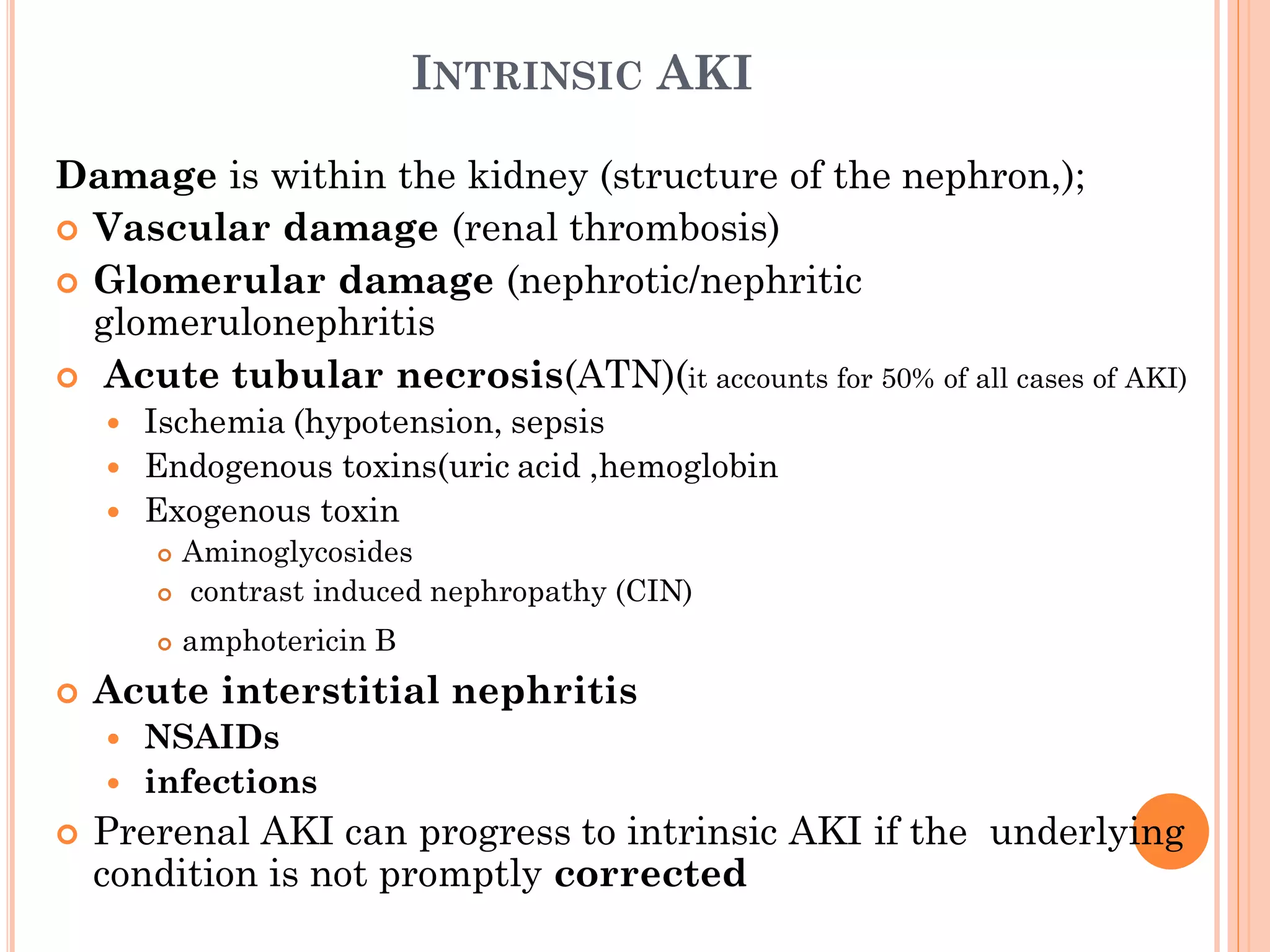 Acute kidney injury(AKI) | PDF