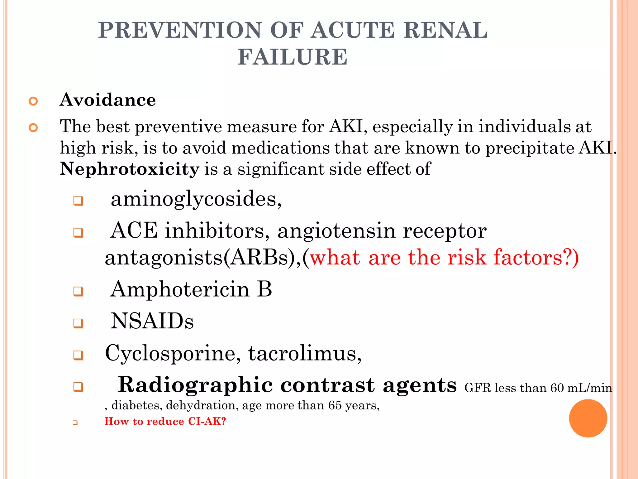Acute kidney injury(AKI) | PDF | Lung and Respiratory Health | Diseases ...