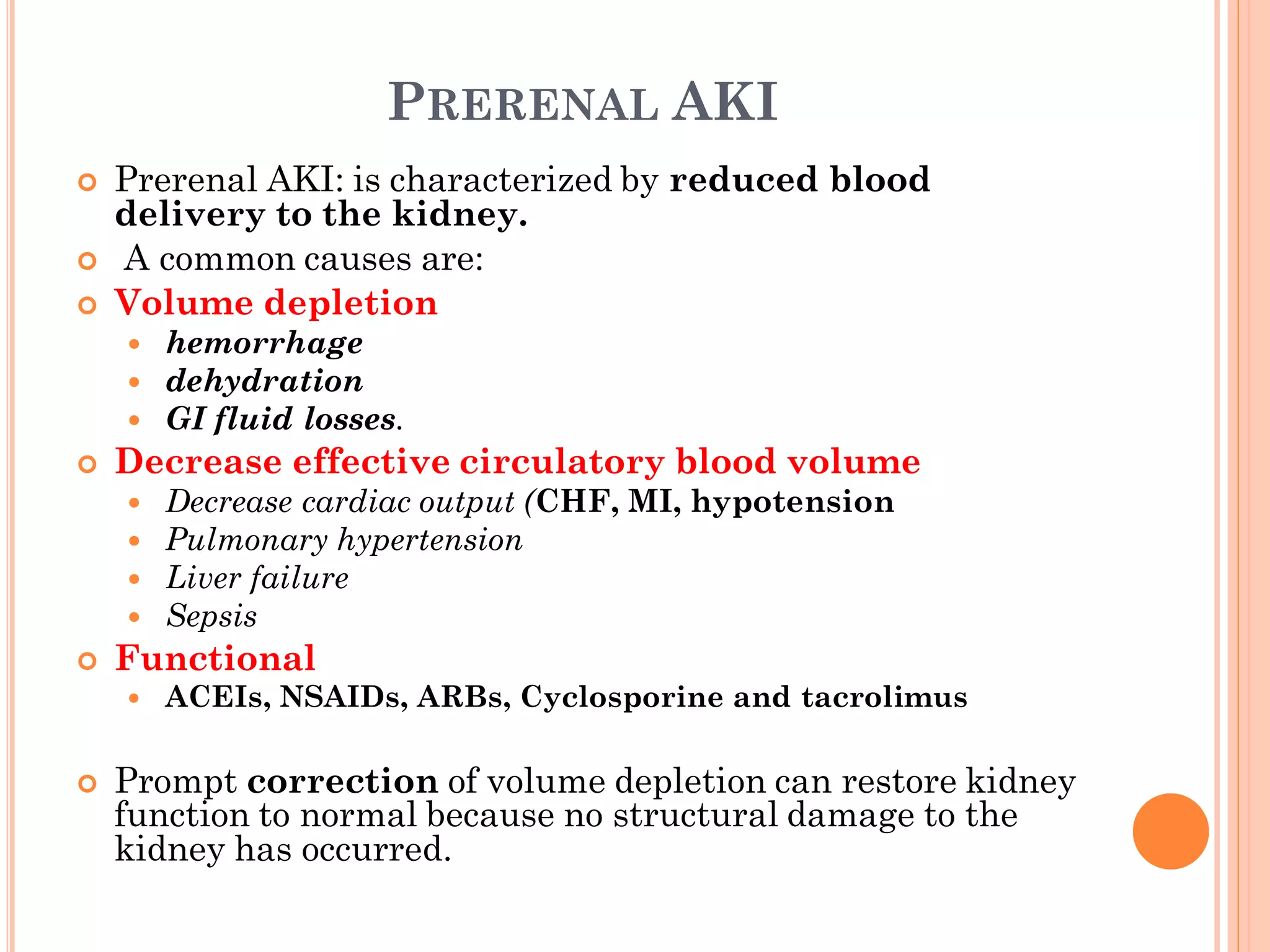 Acute kidney injury(AKI) | PDF