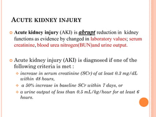 Acute kidney injury(AKI) | PDF