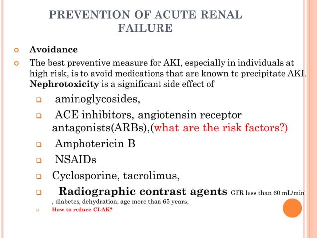 Acute kidney injury(AKI) | PDF | Lung and Respiratory Health | Diseases ...