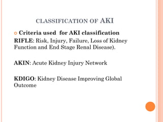 Acute kidney injury(AKI) | PDF | Lung and Respiratory Health | Diseases ...
