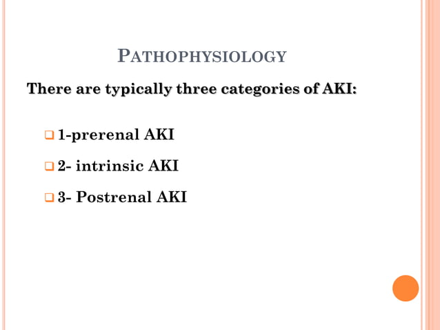 Acute kidney injury(AKI) | PDF | Lung and Respiratory Health | Diseases ...