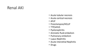 Acute kidney injury and renal replacement therapies [autosaved] | PPTX