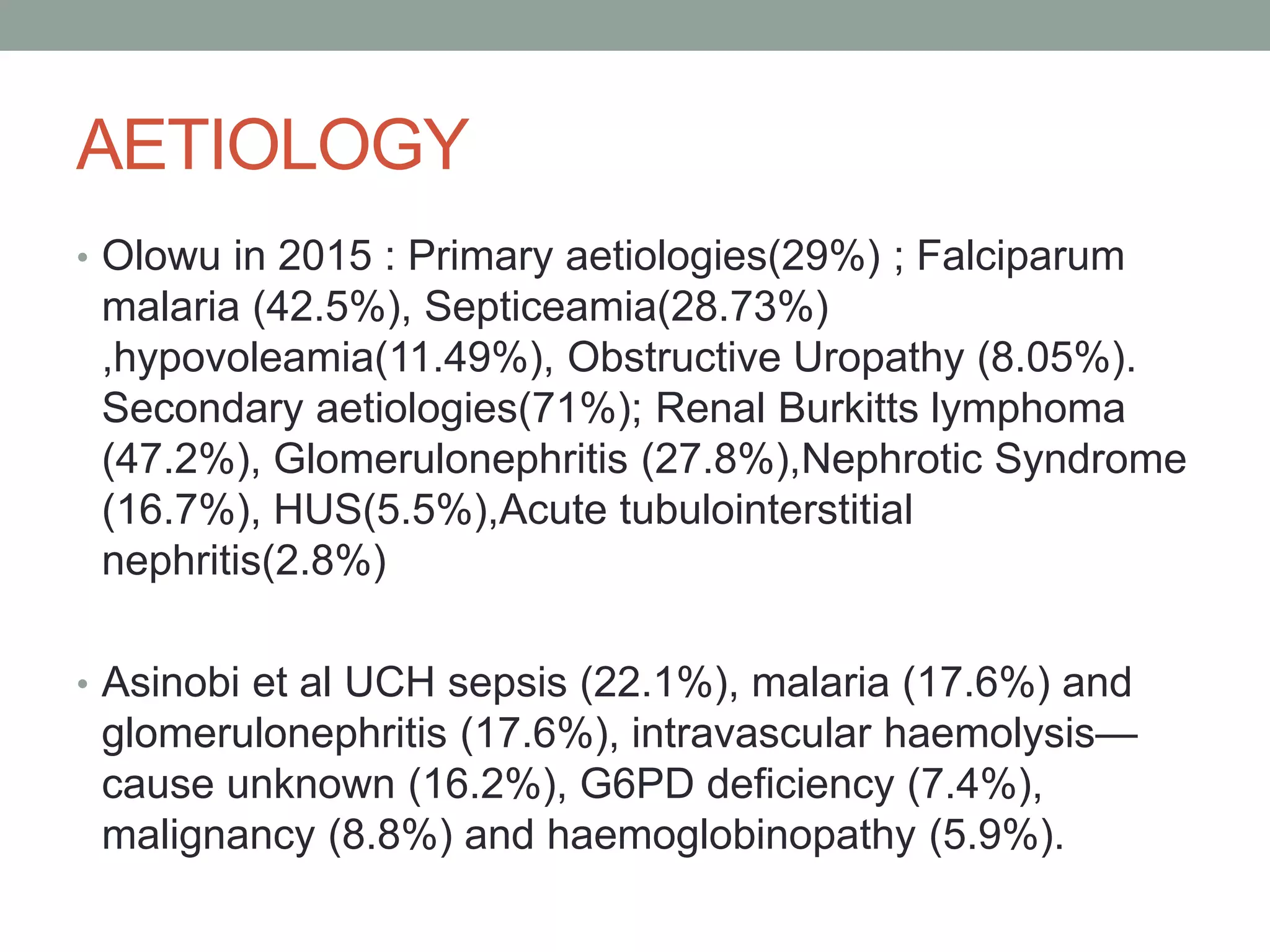 Acute kidney injury by dr babalola | PPTX