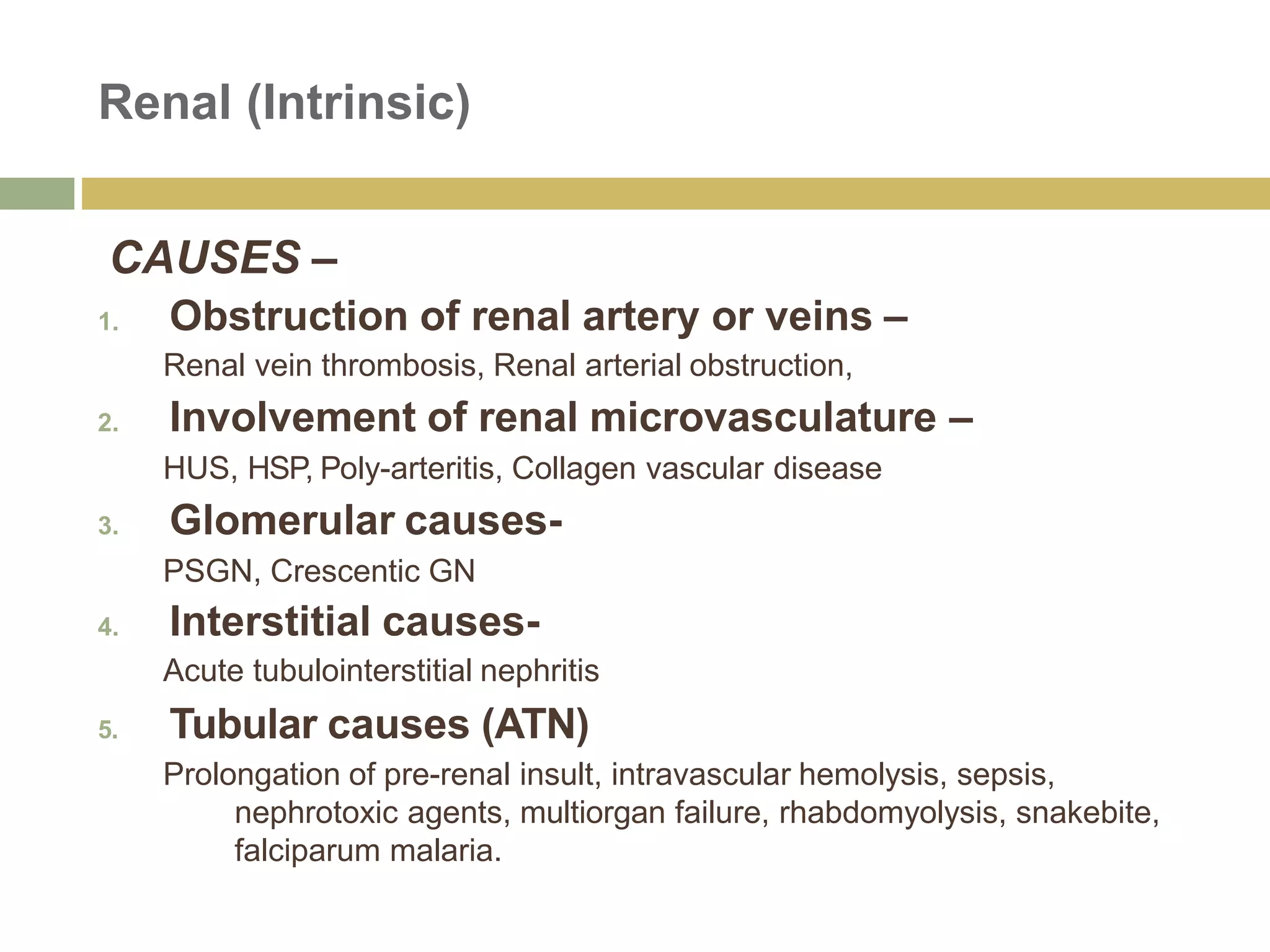 Acute kidney injury in children 2018 | PPTX