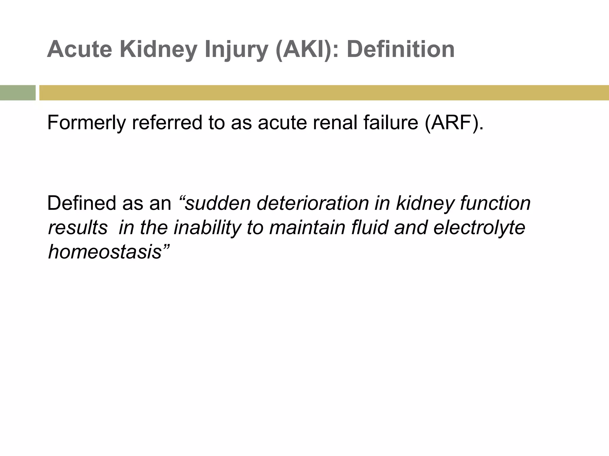 Acute kidney injury in children 2018 | PPTX