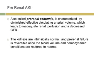 Acute kidney injury in children 2018 | PPTX