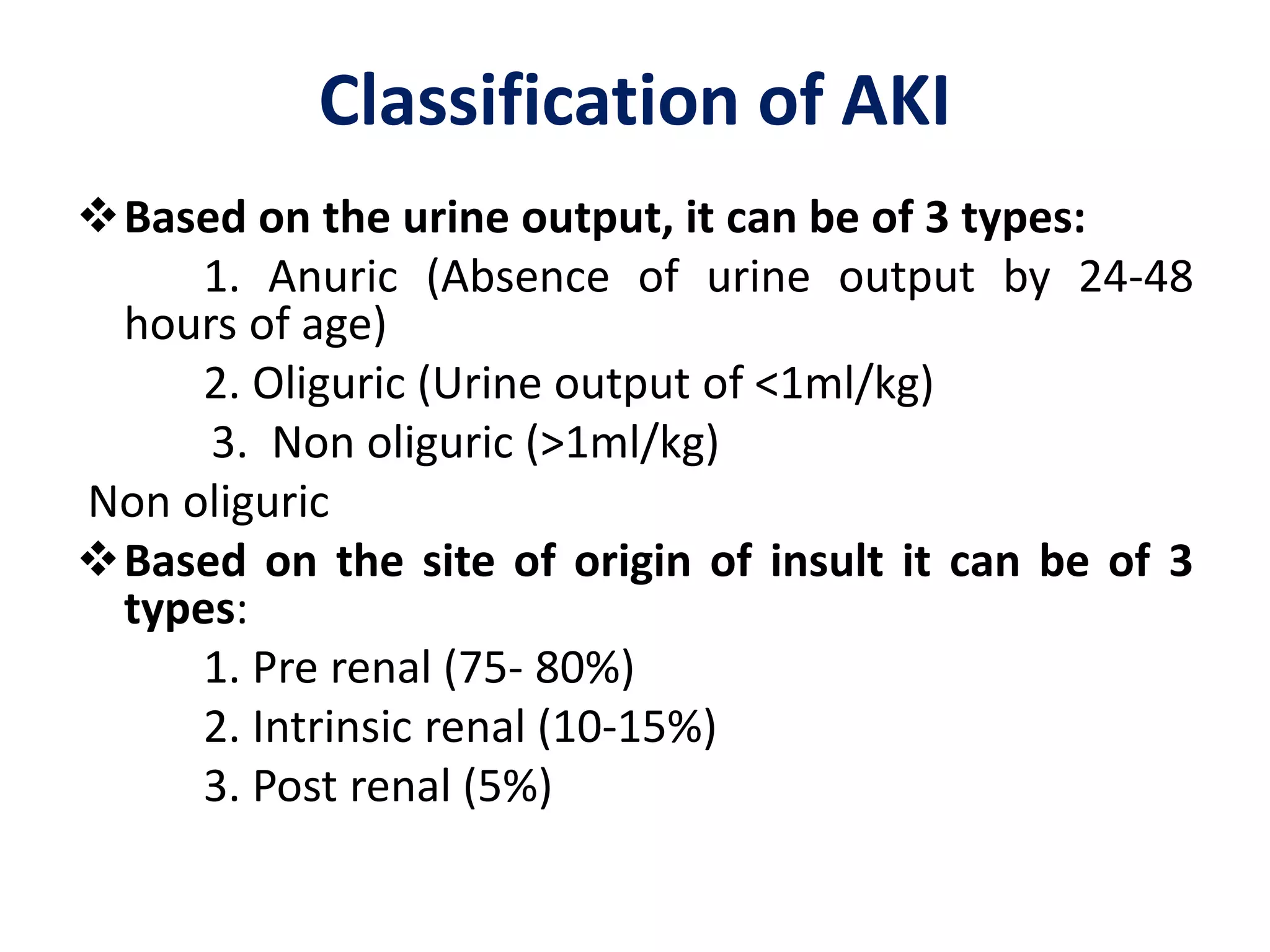 Acute kidney injury in neonate | PPTX