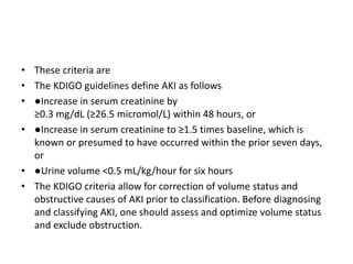 Acute kidney injury | PPTX