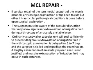 Acute knee ligament injuries | PPT