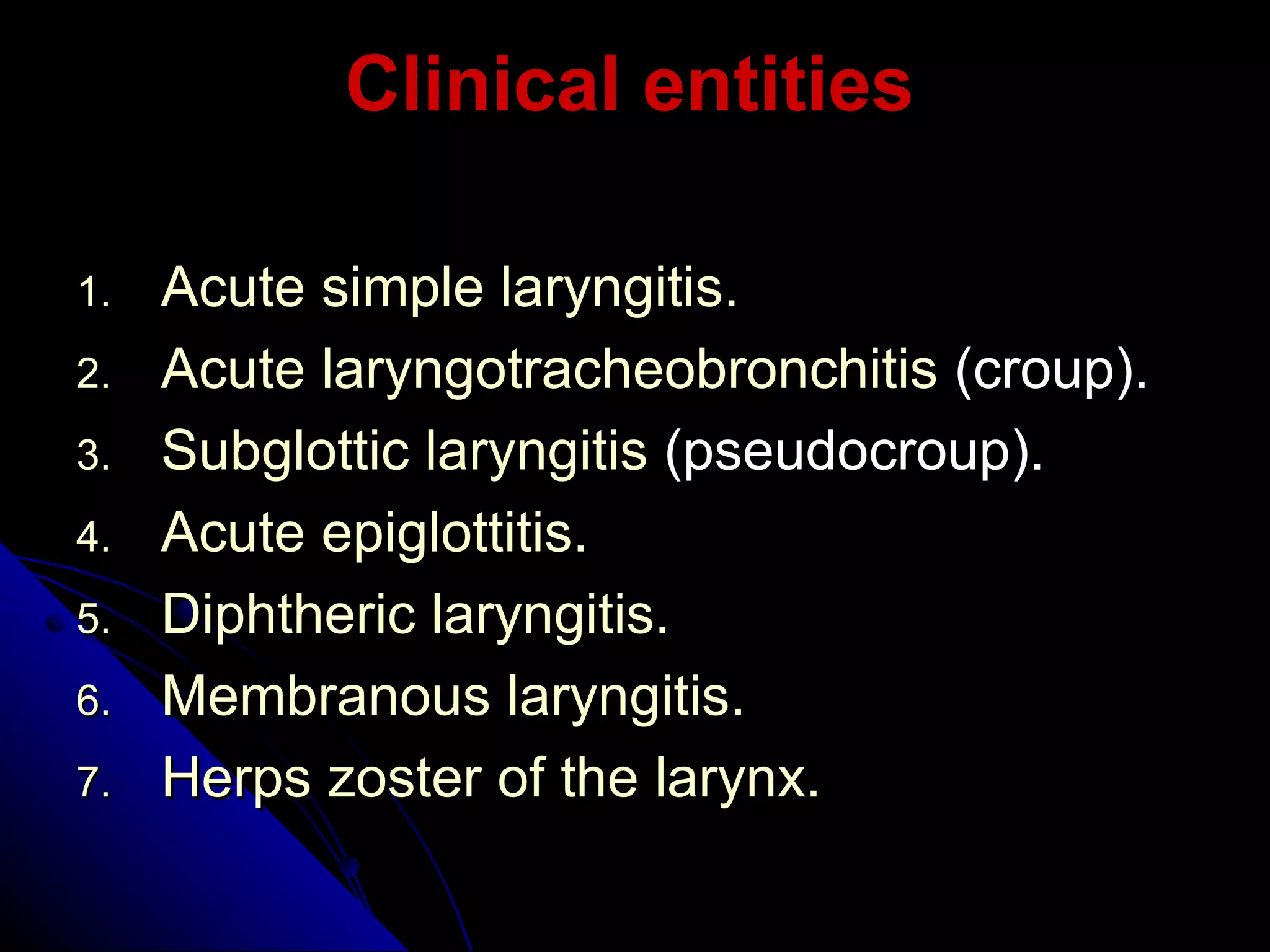 E.N.T.Acute laryngitis.(dr.usif chalabe) | PPT