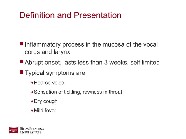Acute laryngitis | PPT