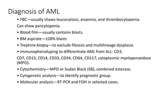 Acute Leukaemia - Most common leukaemia in adults | PPTX