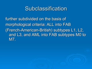 medicine.Acute leukemias.(dr.sabir) | PPT