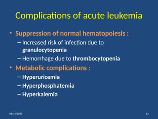 ACUTE LEUKEMIAS for medical students in e | PPTX