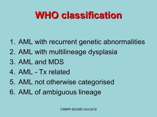 Acute leukemias aml-csbrp | PPT