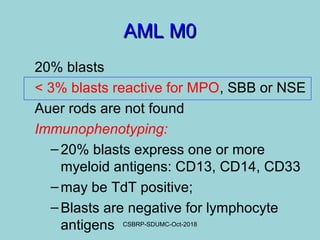 Acute leukemias aml-csbrp | PPT