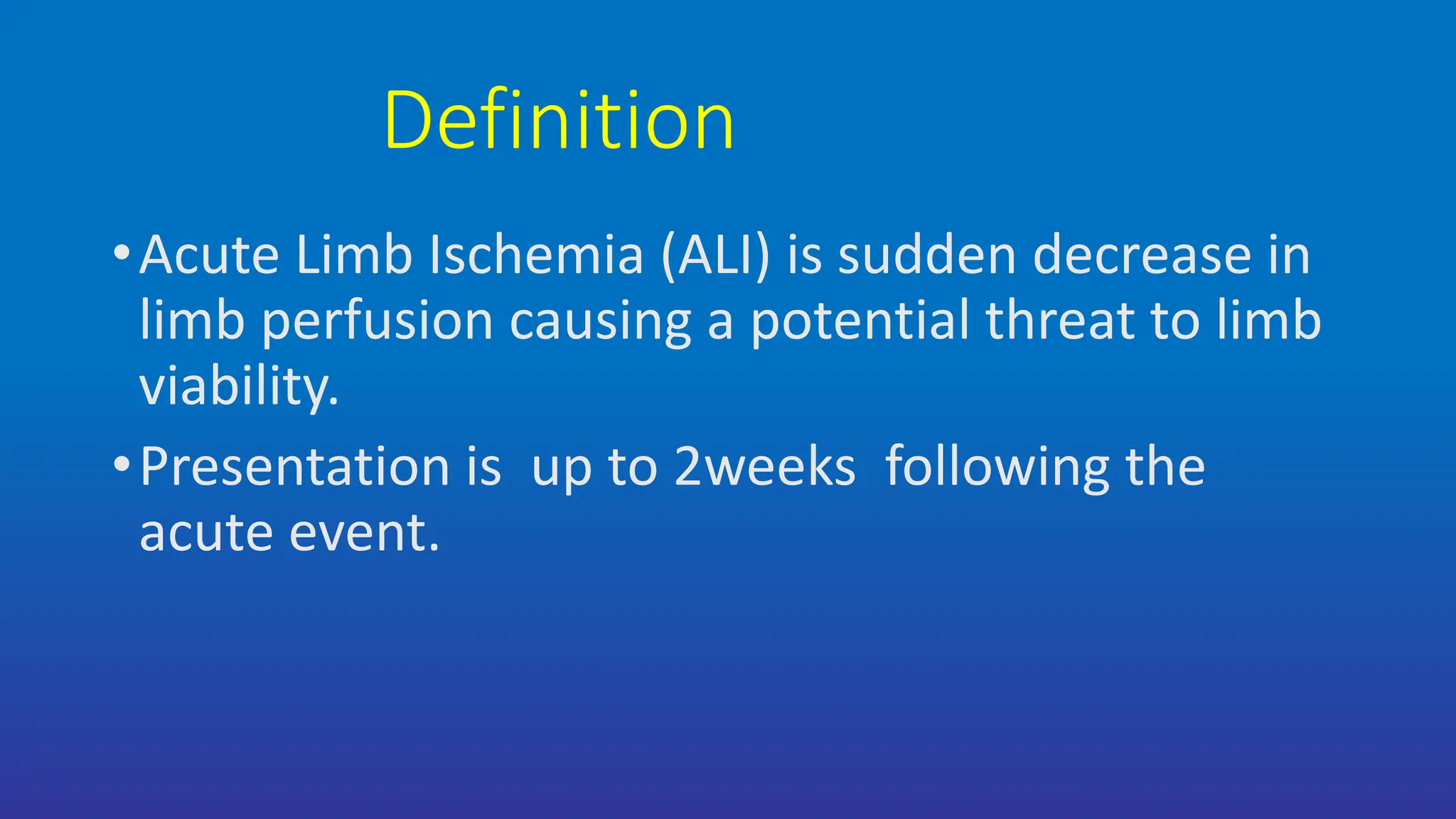 Diagnosis and management of Acute limb -ischemia (1).ppt