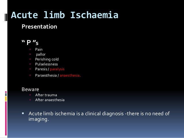 Acute limb ischaemia