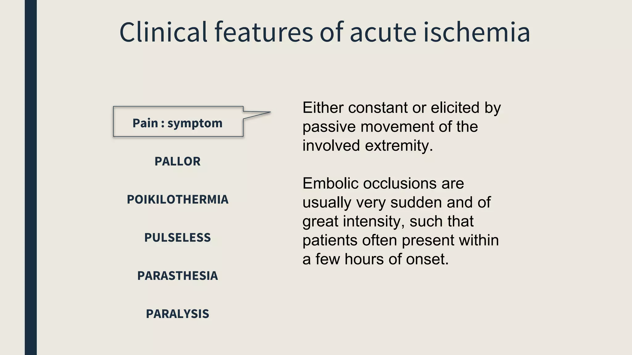 Acute limb ischemia | PPTX