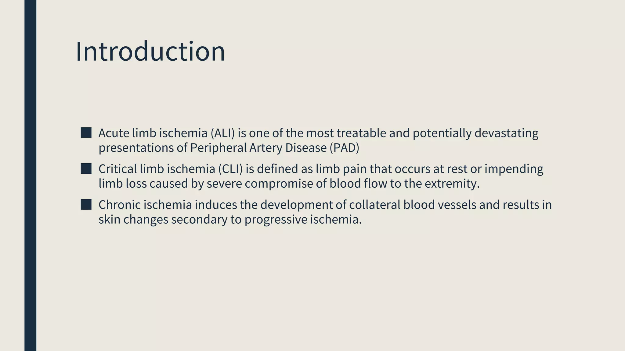 Acute limb ischemia | PPTX