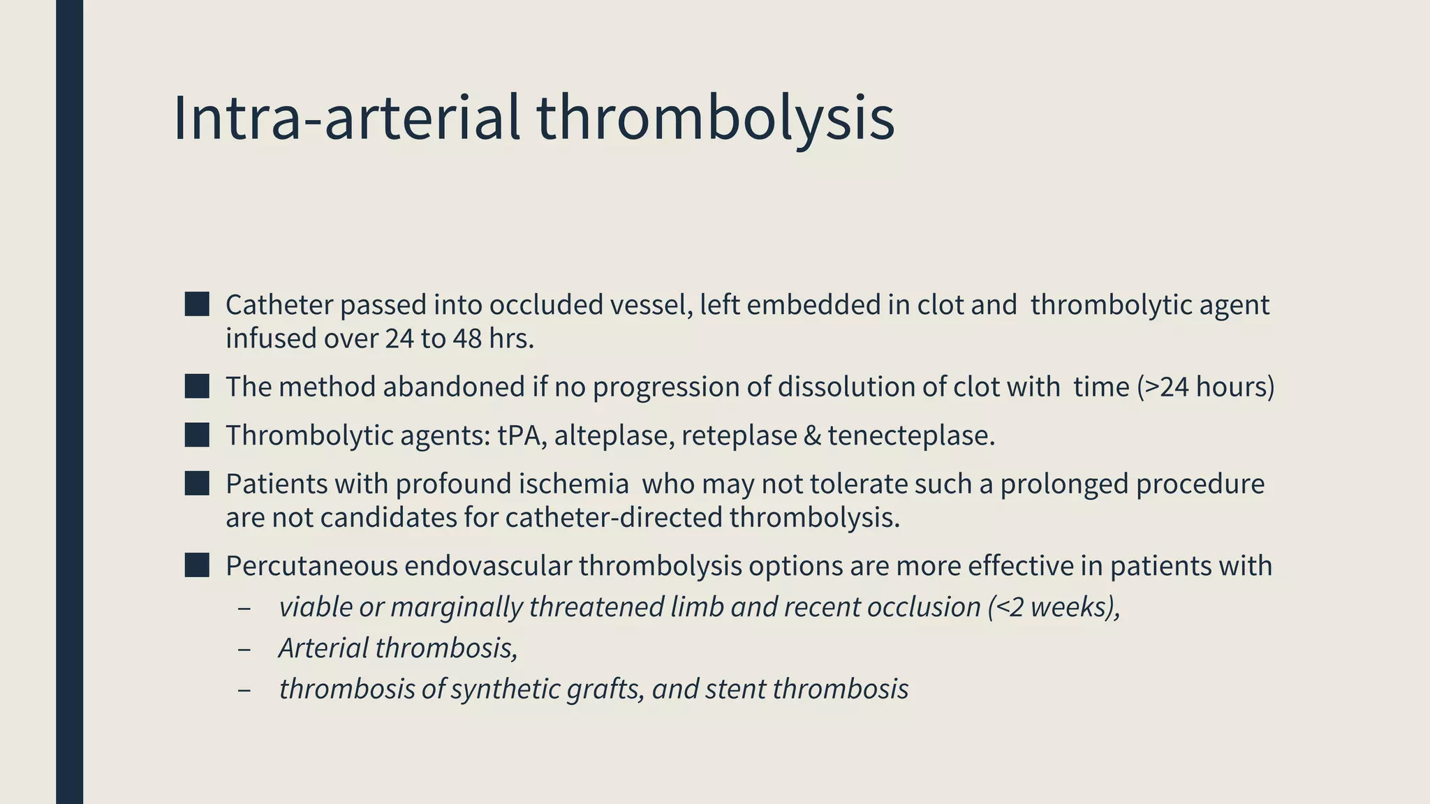 Acute limb ischemia | PPTX