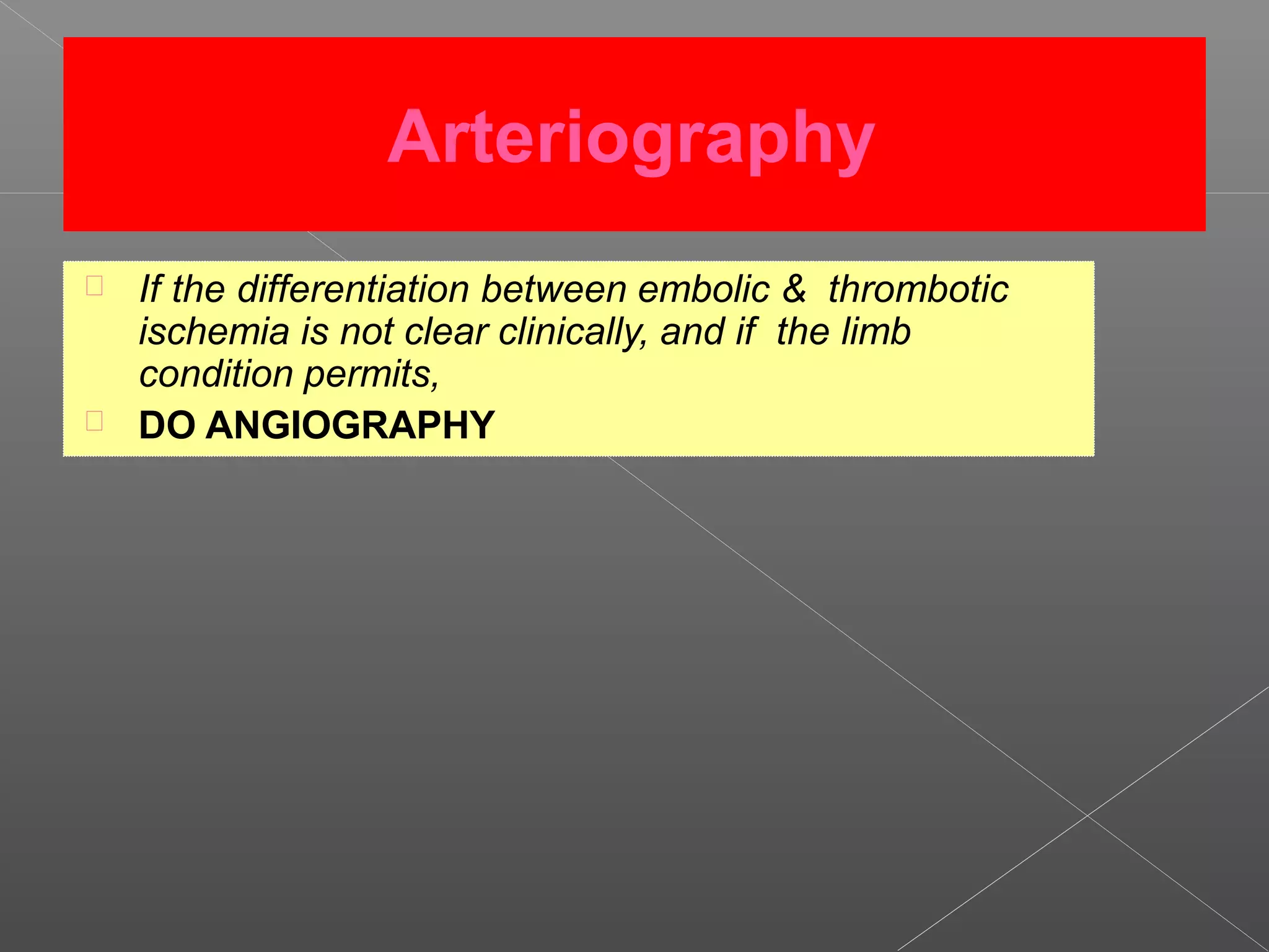 Acute limb ischemia | PPTX