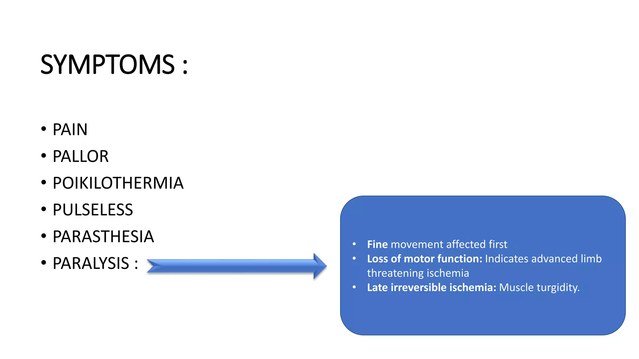 Acute limb ischemia | PPTX