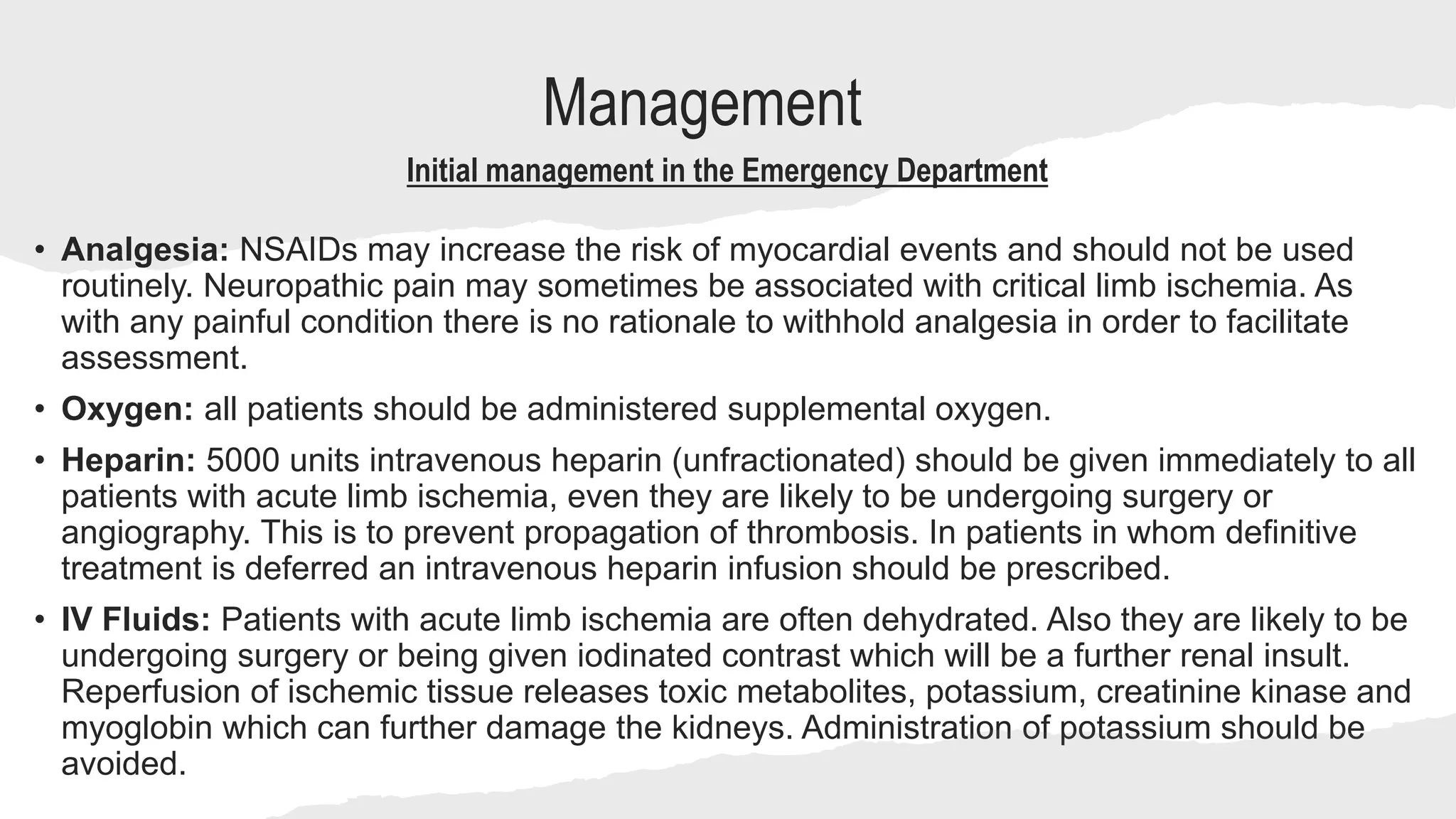 Acute Limb Ischemia | PPSX