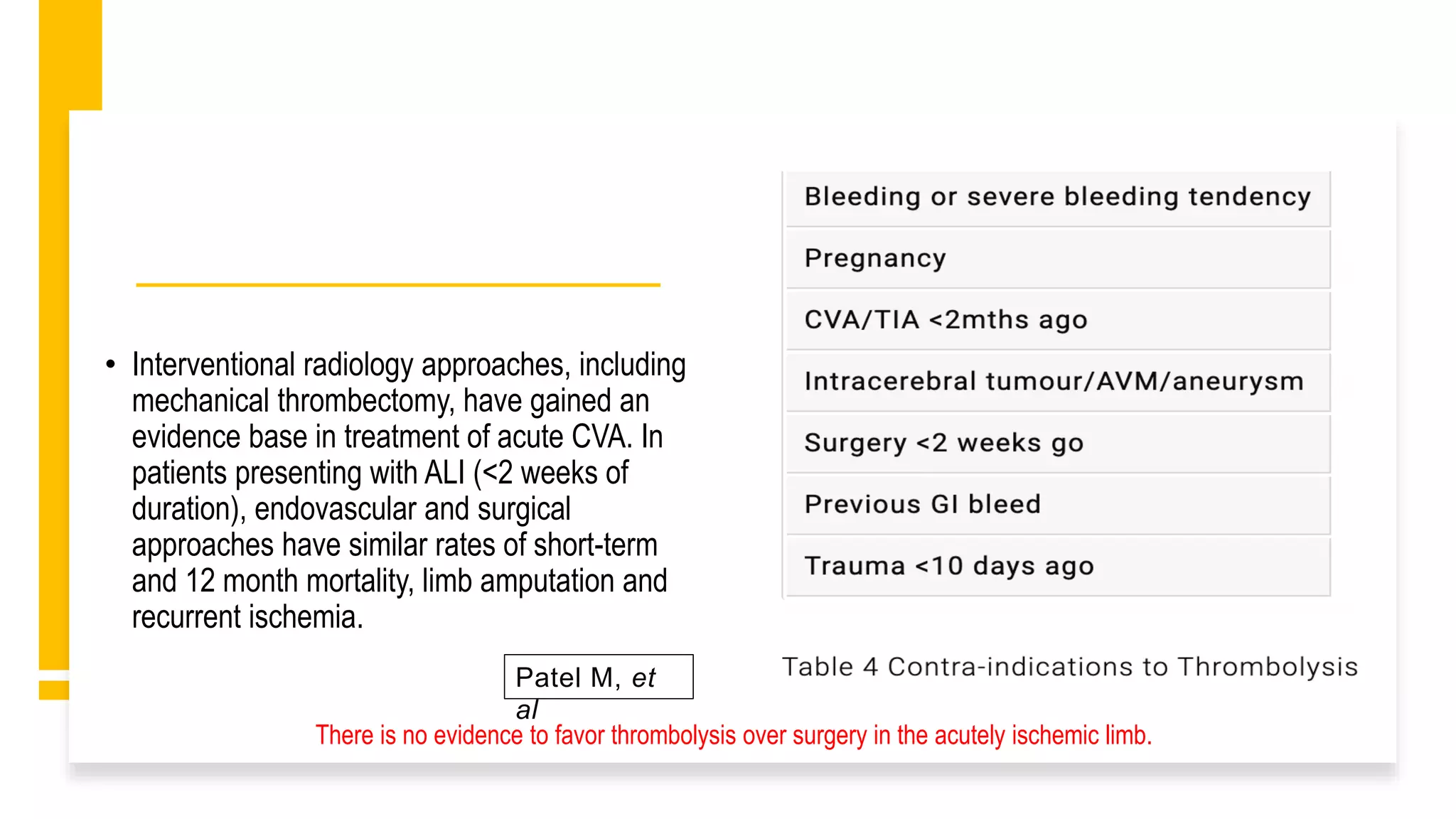 Acute Limb Ischemia | PPSX
