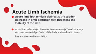 Acute Limb Ischemia. Fhhgxaghfgrvrhtbtbt | PPT