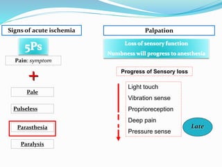 ACUTE LIMB ISCHEMIA SURGICAL management.pptx | First Aid | Injuries