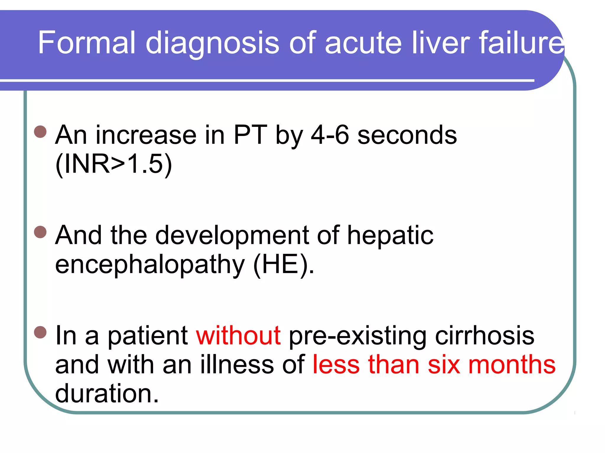 Acute liver failure | PPT