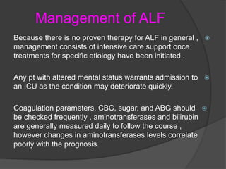 Acute liver failure | PPTX