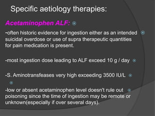 Acute liver failure | PPTX