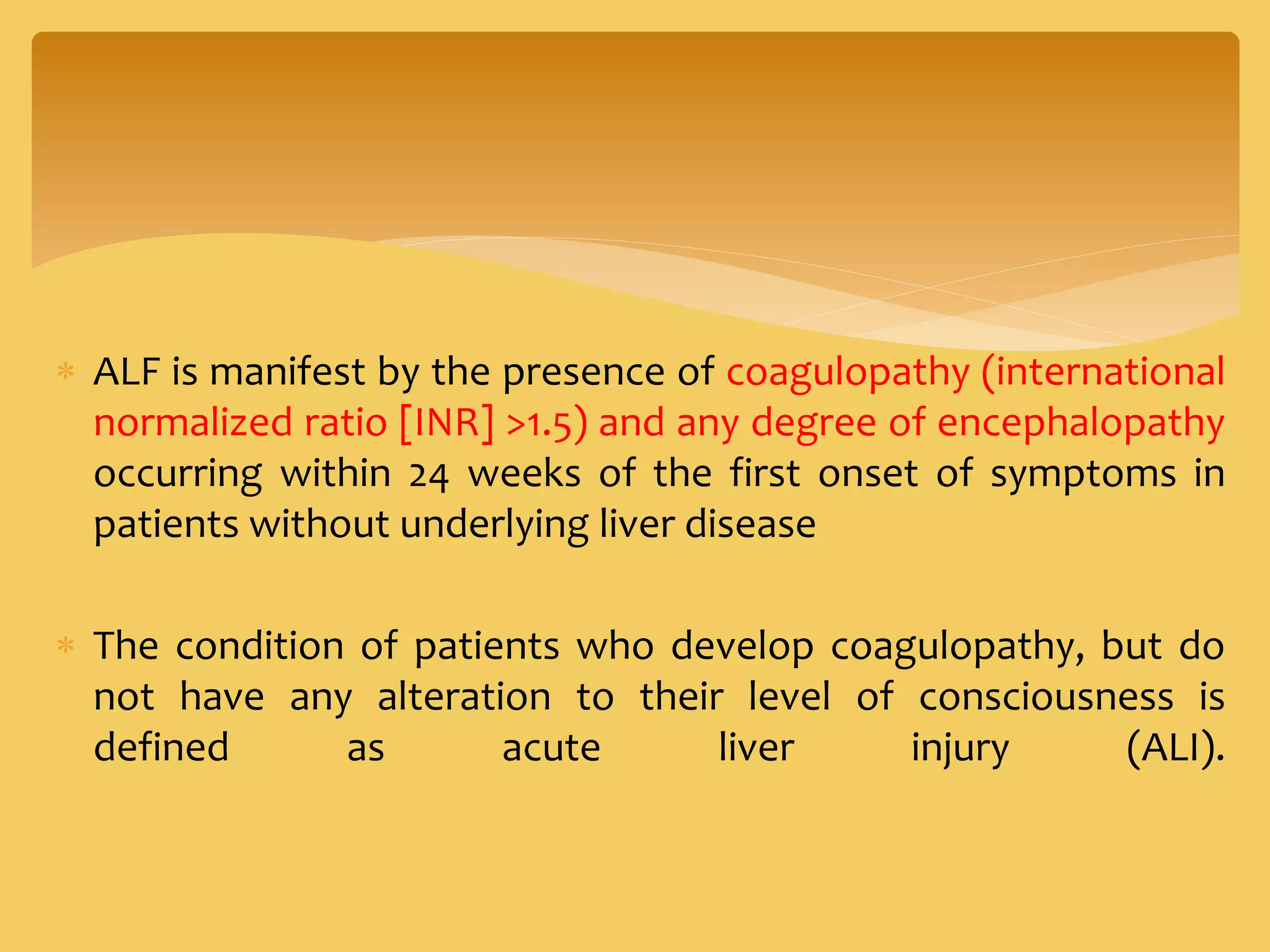 Acute liver failure | PPTX