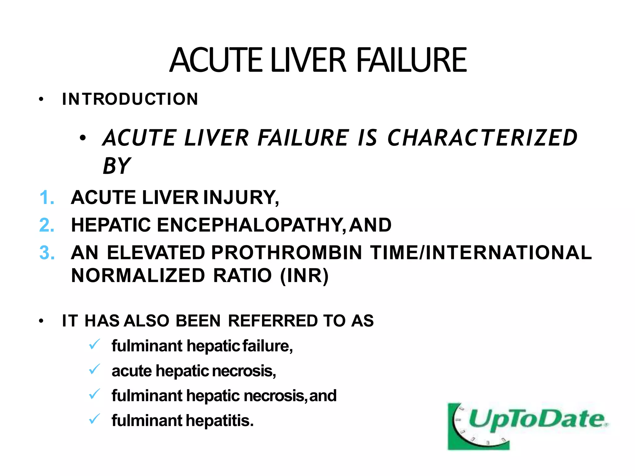 Acute liver failure | PPTX