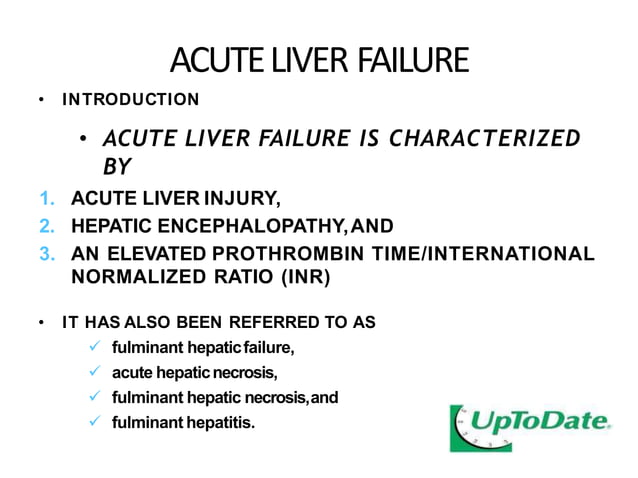 Acute liver failure | PPTX