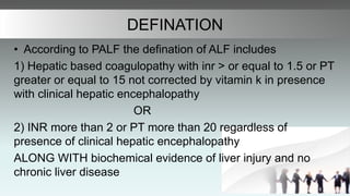 ACUTE LIVER FAILURE.pptx | Blood Disorders | Diseases and Conditions