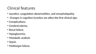 Acute Liver Failure causes, pathology, treatment | PPTX