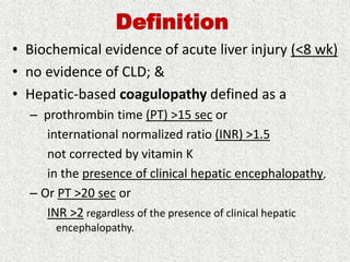 Acute liver failure in children | PPTX